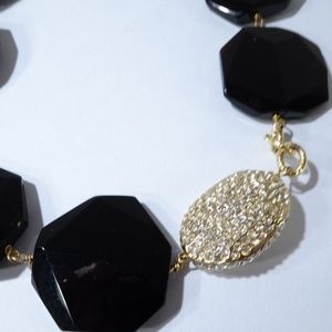Lee Angel | Jewelry | Lee Angel Black Stone Crystal Cluster Necklace ...